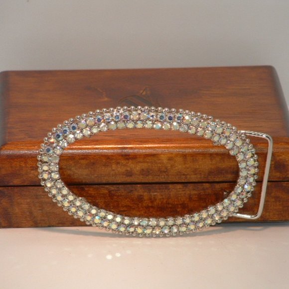 Accessories | Womens Oval Rhinestone Belt Buckle | Poshmark